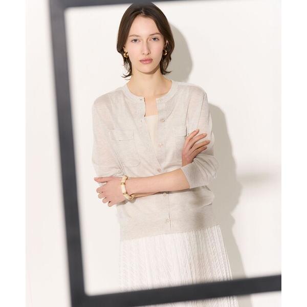 ZOZO問い合わせ番号:104254810ショップ:23区，ニジュウサンクブランド:23区，ニジュウサンク商品名:シャイニーシアー フラップポケット カーディガンカテゴリ:トップス>カーディガン/ボレロブランド品番:KRWOLM045...
