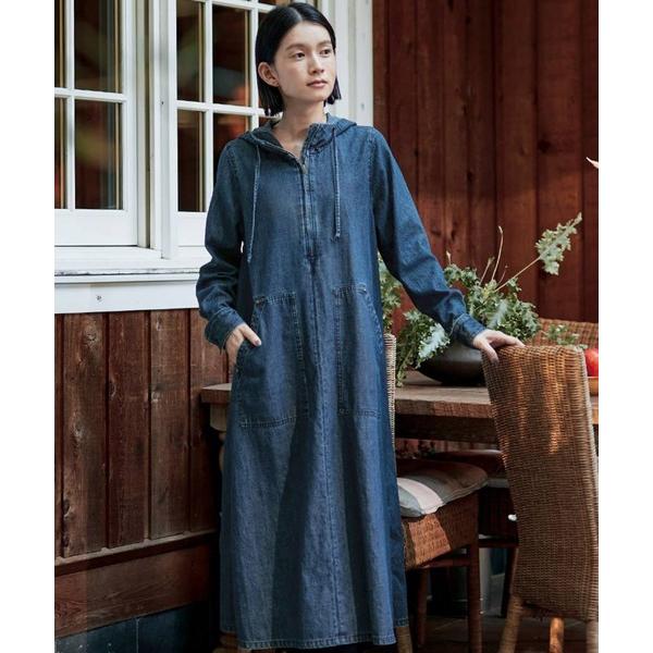 『セール実施中』参考価格：7，920円発売時期：2025年01月コンディション：A（使用感なし）数回使用した程度で使用感が感じられないアイテム参考商品名：サニークラウズ　デニムのパーカーワンピース〈レディース〉参考品番：329247【商品に...