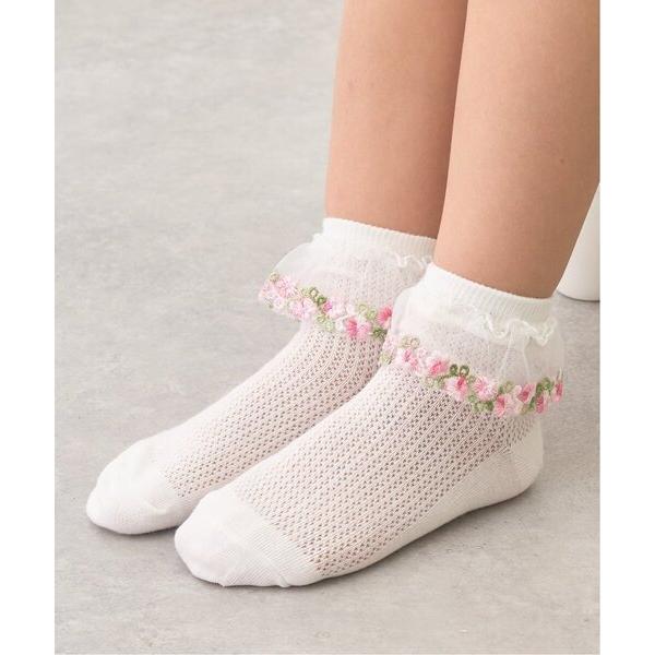 ※このアイテムは返品・交換対象外商品です。ZOZO問い合わせ番号:104290433ショップ:petit main，プティマインブランド:Lycee mine，リセマイン，petit main，プティマイン商品名:フラワーチュールソックスカ...