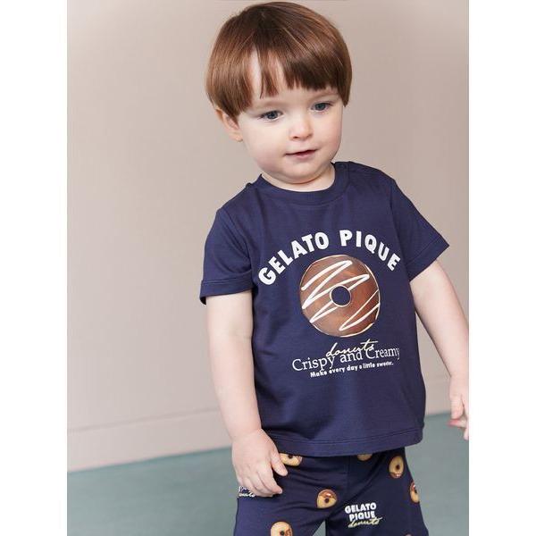 ※このアイテムは返品・交換対象外商品です。ZOZO問い合わせ番号:104290595ショップ:gelato pique，ジェラート　ピケブランド:gelato pique，ジェラートピケ商品名:【BABY】ドーナツワンポイントプリントTシャ...