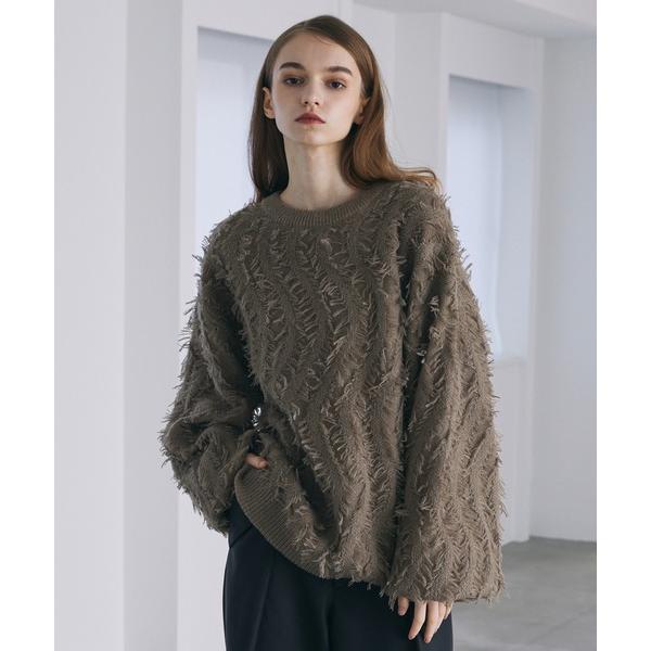 参考価格：5，940円発売時期：2024年11月コンディション：A（使用感なし）数回使用した程度で使用感が感じられないアイテム参考商品名：【Spielio】Mohair-like fringe design knit/モヘアライクフリンジデ...