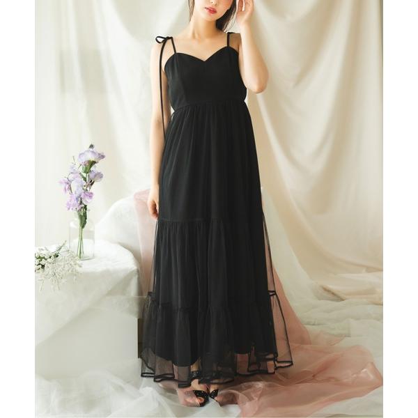 参考価格：5，500円発売時期：2024年07月コンディション：B（目立つ使用感なし）使用感が少ない、または気にならないアイテム前身頃：汚れ参考商品名：switched tulle ribbon cami dress / 切り替えチュールキ...