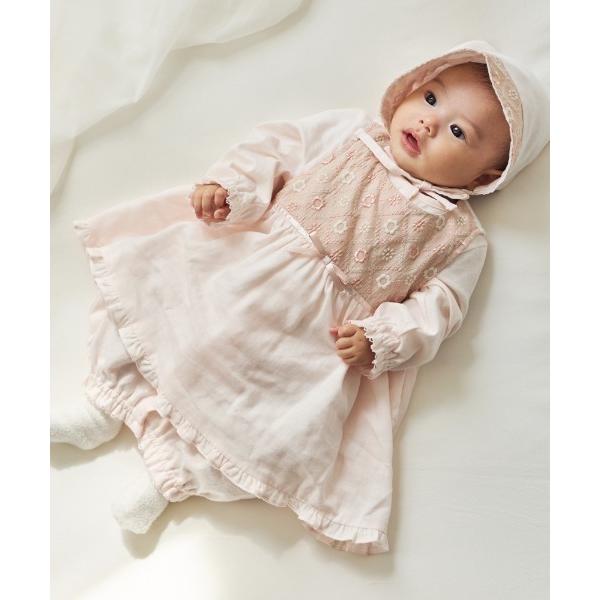 ※このアイテムは返品・交換対象外商品です。ZOZO問い合わせ番号:104326273ショップ:10mois，ディモワブランド:10mois，ディモワ商品名:【10mois(ディモワ)】fleurエプロンセレモニードレスセット 50-70cm...