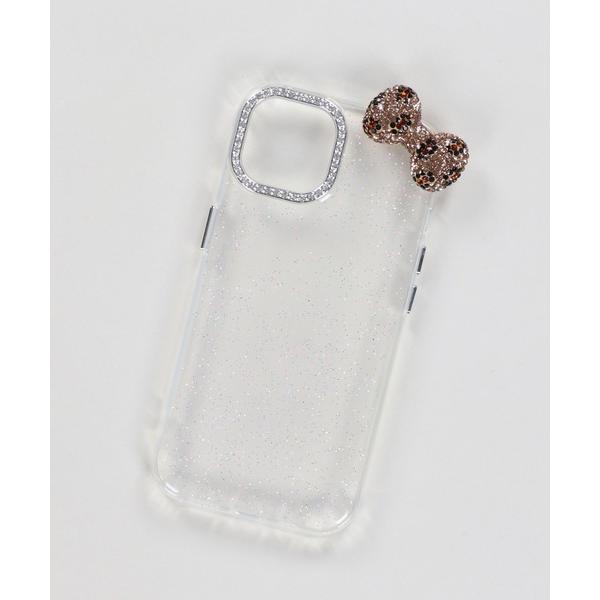 ZOZO問い合わせ番号:104326279ショップ:SPINNS，スピンズブランド:SPINNS，スピンズ商品名:iPhone15/16対応　クリアスマホケース/ヒョウ柄リボン/平成ギャルカテゴリ:PC・スマホグッズ/家電>スマホケー...