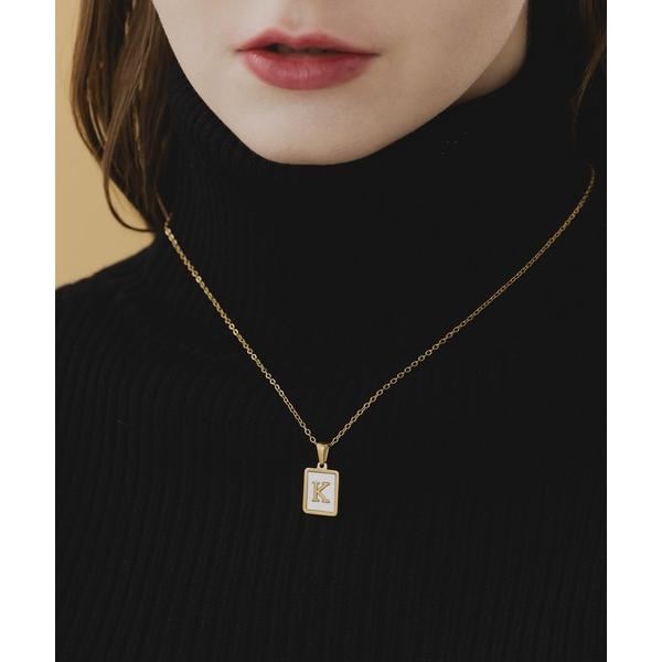 ZOZO問い合わせ番号:104326425ショップ:perky room，パーキールームブランド:LA MUe，ラミュー，perky room，パーキールーム商品名:【LA MUE】金属アレルギー対応 ステンレス×シェル イニシャル ネック...