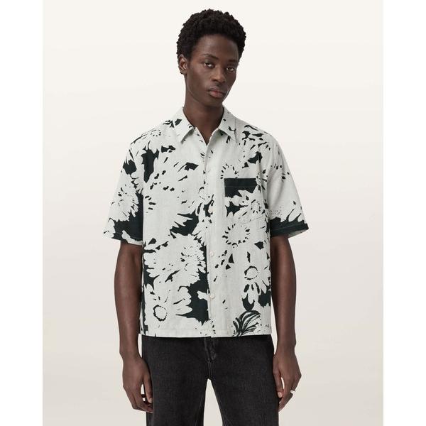 ZOZO問い合わせ番号:104326752ショップ:ALLSAINTS，オールセインツブランド:ALLSAINTS，オールセインツ商品名:GIRONA LINEN BLEND CROPPED SHIRT | GIRONA リネン ブレンド ...