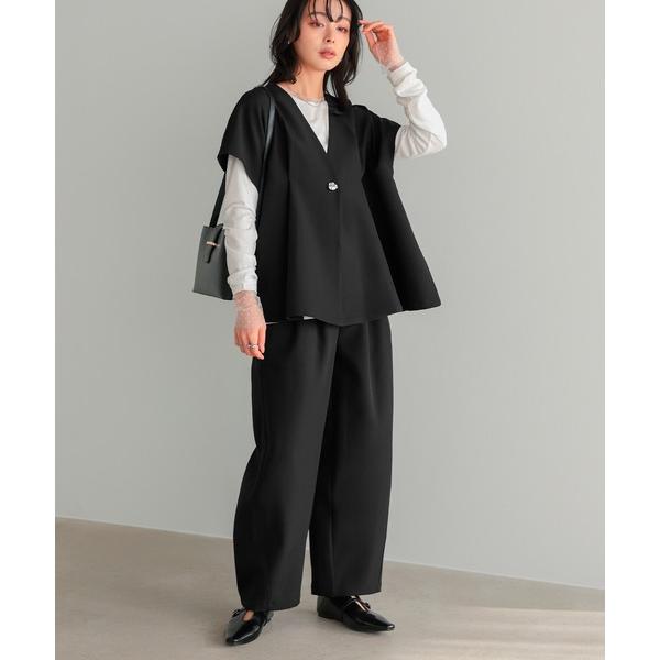 『タイムセール実施中』ZOZO問い合わせ番号:104326802ショップ:210nouve，トゥージュヌーブブランド:itto...，イット商品名:ワンボタンジレ バレルレッグパンツセットアップカテゴリ:ジャケット/アウター>セットア...