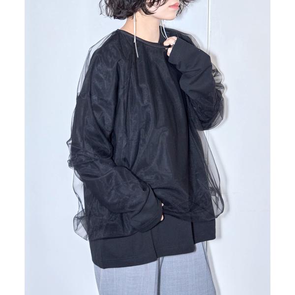 ZOZO問い合わせ番号:104327705ショップ:CITYSHOP，シティショップブランド:CITYSHOP，シティーショップ商品名:[THE MOOD]チュール ロングTシャツカテゴリ:トップス>Tシャツ/カットソーブランド品番:...