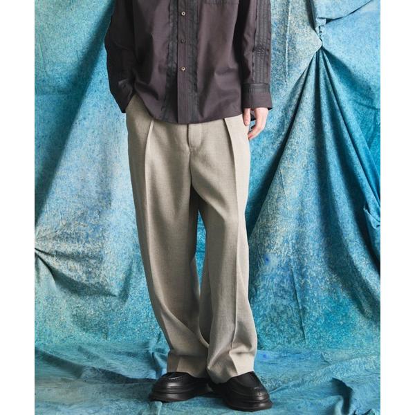 ZOZO問い合わせ番号:104328161ショップ:MAISON SPECIAL，メゾン スペシャルブランド:MAISON SPECIAL，メゾンスペシャル商品名:《UNISEX》DRY Tweed Two-tuck Prime-Wide ...