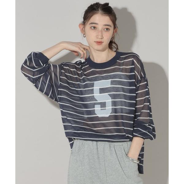 ZOZO問い合わせ番号:104329698ショップ:GEORGE'S，ジョージズブランド:GEORGE'S，ジョージズ商品名:シアーナンバリングニットカテゴリ:トップス>ニット/セーターブランド品番:659163素材:アクリル83%、...