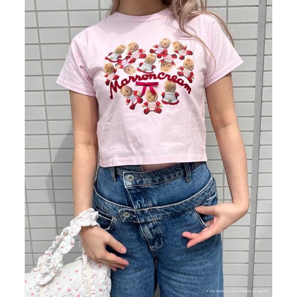 ZOZO問い合わせ番号:104329700ショップ:MIIA，ミーアブランド:MORE self LOVE，モアセルフラブ商品名:【MARRONCREAM】HEART TEEカテゴリ:トップス>Tシャツ/カットソーブランド品番:566...