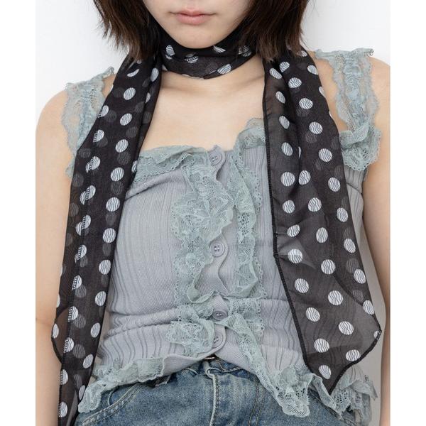 ZOZO問い合わせ番号:104329903ショップ:Port，ポートブランド:SORUTT，ソルト商品名:【 SORUTT / ソルト 】 シアードット柄 ロングスカーフ #カテゴリ:財布/小物>バンダナ/スカーフブランド品番:SOR...