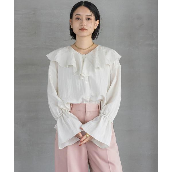 参考価格：8，800円発売時期：2025年07月コンディション：B（目立つ使用感なし）使用感が少ない、または気にならないアイテム首周り・袖口：汚れ参考商品名：ラッフルブラウス参考品番：590672【商品に関する注意事項】・こちらの商品画像は...