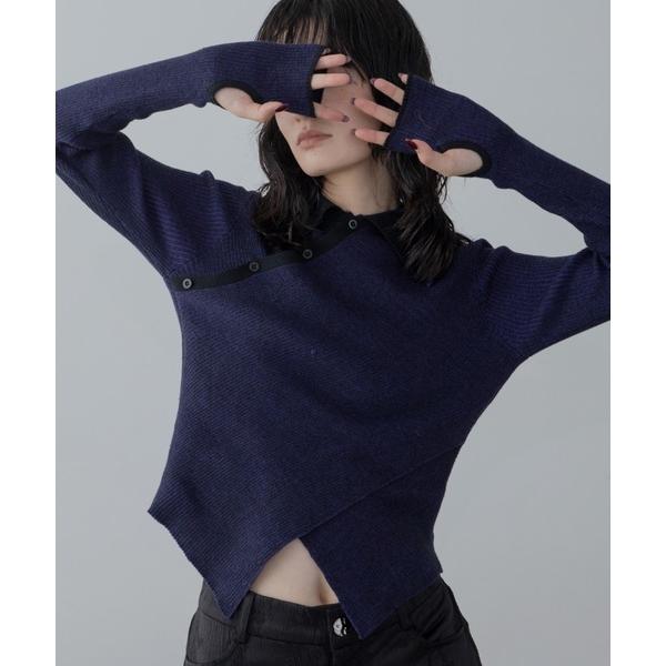 『セール実施中』参考価格：5，830円発売時期：2024年11月コンディション：D（傷・汚れあり）傷や汚れがあるが使用には問題ないアイテム全体的：毛玉参考商品名：チャイナクロスポロリブニット/新色追加参考品番：VCIZI245018【商品に...