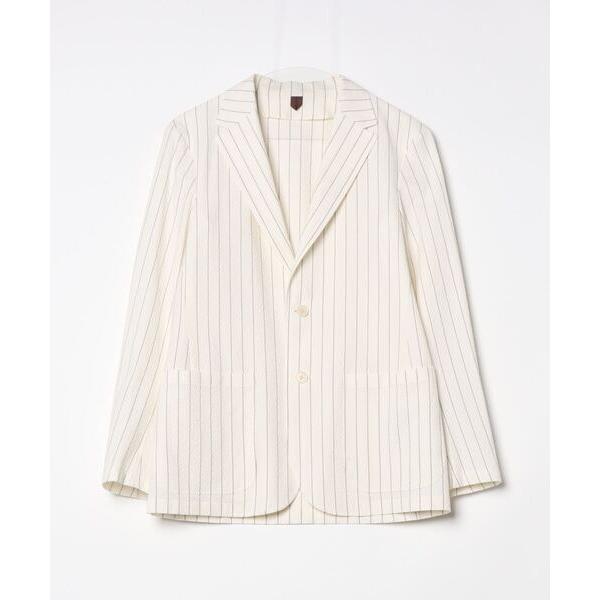 参考価格：46，200円発売時期：2024年03月コンディション：C（やや使用感あり）使用感があり、やや気になる傷や汚れがあるアイテム全体的：汚れ参考商品名：シアサッカーストライプ  シングル２ボタン ジャケット T-MODEL参考品番：1...