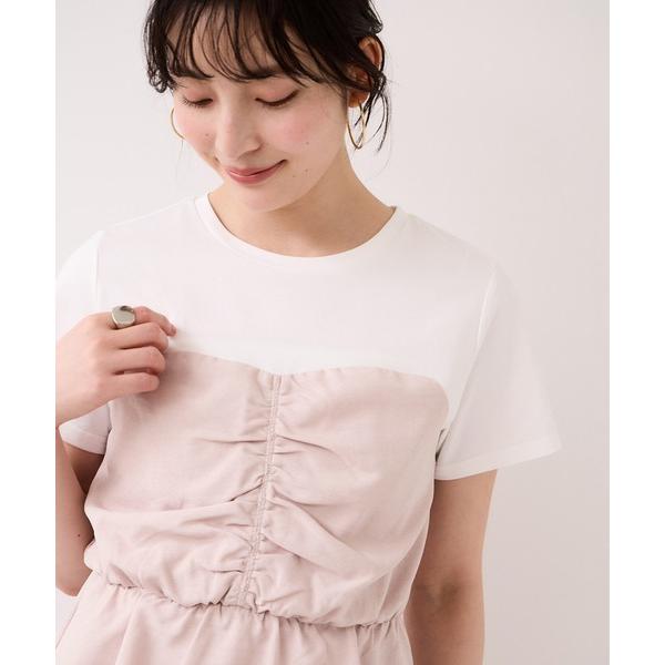 ZOZO問い合わせ番号:104365284ショップ:VIS，ビスブランド:VIS，ビス商品名:【WEB限定】美easyリネンライクシャーリングビスチェドッキングトップス/イージーケア・接触冷感カテゴリ:トップス>Tシャツ/カットソーブ...