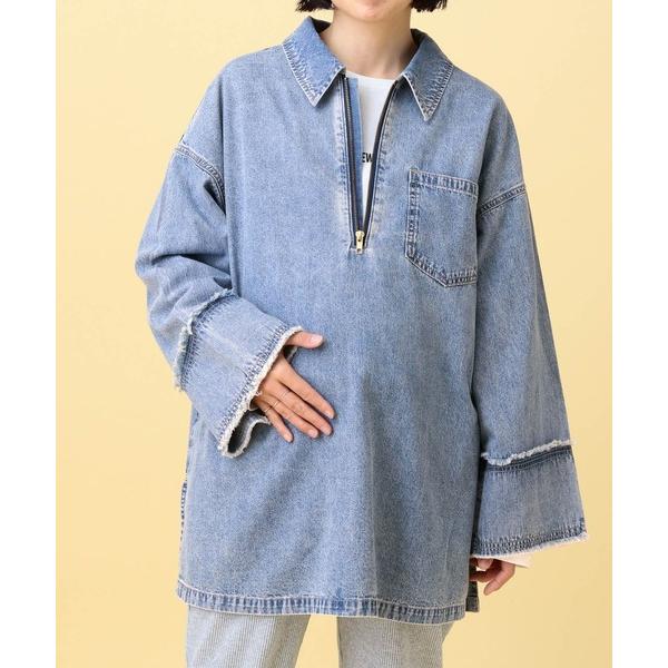 ZOZO問い合わせ番号:104365731ショップ:LEPSIM，レプシィムブランド:LEPSIM，レプシィム商品名:【産前・産後対応】マタニティ／デニムZIPチュニック　638893カテゴリ:ママ＆ベビー>マタニティウェア/グッズブ...