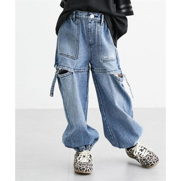 ZOZO問い合わせ番号:104366528ショップ:nissen，ニッセンブランド:QUNTSTYLE，キュントスタイル商品名:スリット入りデニムジョガーパンツ　＜綿100%＞カテゴリ:パンツ>その他パンツブランド品番:DFD0126...