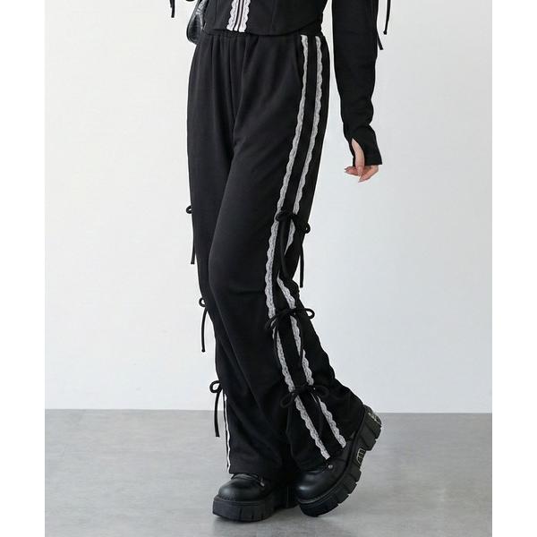 ZOZO問い合わせ番号:104366533ショップ:夢展望（YUMETENBO），ユメテンボウブランド:DearMyLoveRose，ディアマイラブローズ，夢展望，ユメテンボウ商品名:サイドレースライン裏毛スウェットパンツ【大きいサイズ有り...