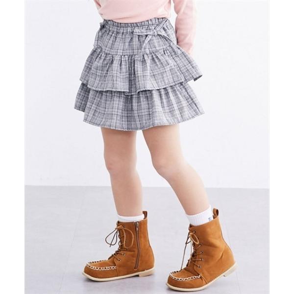 ZOZO問い合わせ番号:104366719ショップ:nissen，ニッセンブランド:QUNTSTYLE，キュントスタイル商品名:リボン付きラメチェック柄パンツインフリルスカートカテゴリ:スカート>スカートブランド品番:CIY0226A...