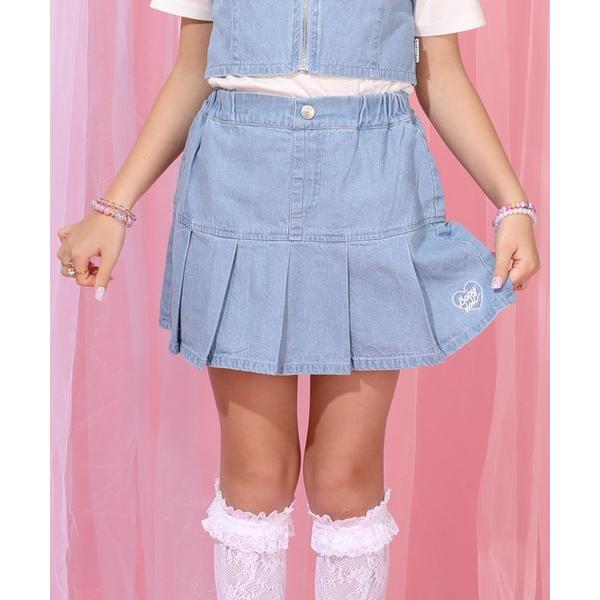 ZOZO問い合わせ番号:104366861ショップ:BABYDOLL，ベビードールブランド:BABYDOLL，ベビードール商品名:デニムプリーツスカート 1528K （トップス別売）カテゴリ:スカート>デニムスカートブランド品番:GI...