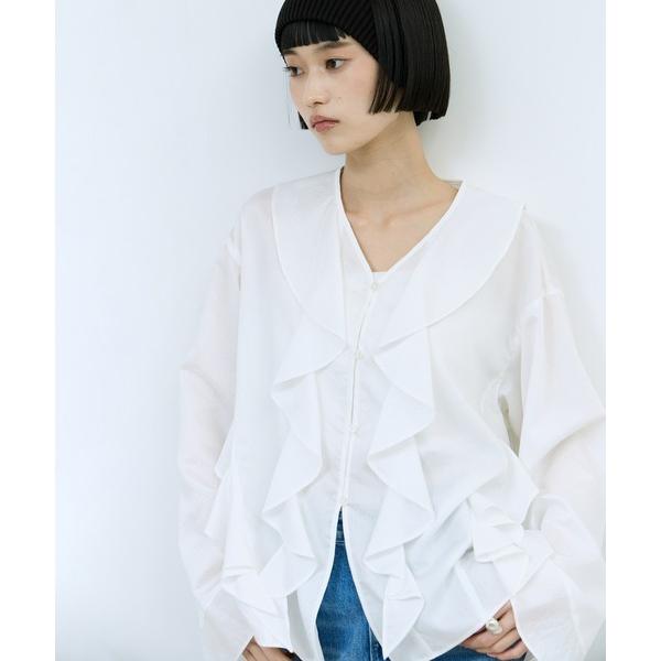 ZOZO問い合わせ番号:104367396ショップ:ADAM ET ROPE'，アダムエロペブランド:ADAM ET ROPE'，アダムエロペ商品名:【WEB限定】オーバーラッフルブラウスカテゴリ:トップス>シャツ/ブラウスブランド品...