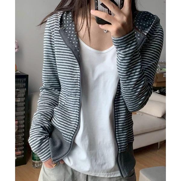 『タイムセール実施中』ZOZO問い合わせ番号:104367588ショップ:VIBGYOR，ヴィブジョーブランド:VIBGYOR，ヴィブジョー商品名:【LAMPOON】ボーダーフルジップパーカーカテゴリ:トップス>パーカーブランド品番:...