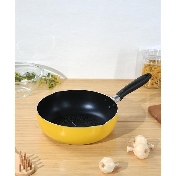 ZOZO問い合わせ番号:104367836ショップ:PEARL LIFE，パール ライフブランド:DELISH KITCHEN，デリッシュキッチン商品名:デリッシュキッチン ブルーダイヤモンドコートIH対応極深フライパン26cmカテゴリ:食...