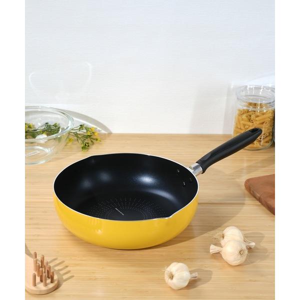 ZOZO問い合わせ番号:104367837ショップ:PEARL LIFE，パール ライフブランド:DELISH KITCHEN，デリッシュキッチン商品名:デリッシュキッチン ブルーダイヤモンドコートIH対応極深フライパン28cmカテゴリ:食...