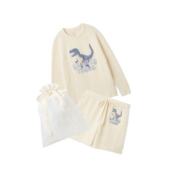 ZOZO問い合わせ番号:104367993ショップ:gelato pique，ジェラート　ピケブランド:gelato pique，ジェラートピケ商品名:【ラッピング済み】エアリーモコダイナソージャガードプルオーバー＆ショートパンツSETカテ...