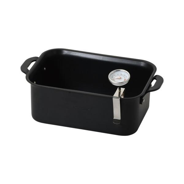 ZOZO問い合わせ番号:104368256ショップ:PEARL LIFE，パール ライフブランド:PEARL LIFE，パールライフ商品名:バーニスタ 鉄製温度計付長方型天ぷら鍋19×12.5cmカテゴリ:食器/キッチン>鍋/フライパ...