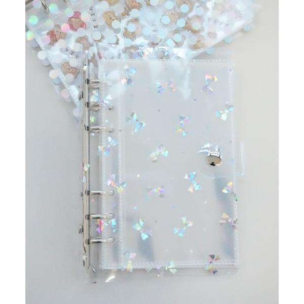『タイムセール実施中』ZOZO問い合わせ番号:104368343ショップ:Port，ポートブランド:Jelly moo，ジェリームー商品名:【 Jelly moo / ジェリームー 】 A6サイズ リボン ドット ホログラムバインダー シー...