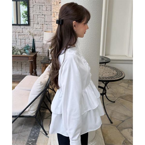 ZOZO問い合わせ番号:104368897ショップ:kobelettuce，コウベレタスブランド:KOBE LETTUCE，コウベレタス商品名:[ 岡部あゆみさんコラボ ]選べる2タイプフリルデザインブラウスカテゴリ:トップス>シャツ...