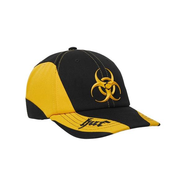 ZOZO問い合わせ番号:104368974ショップ:HUF，ハフブランド:HUF，ハフ商品名:SECTOR HATカテゴリ:帽子>キャップブランド品番:26S_HT00922素材:コットン100%カラー:ブラック×イエローサイズ:O/...