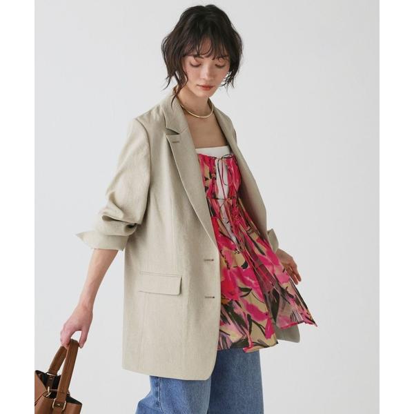 ZOZO問い合わせ番号:104369183ショップ:BABYLONE，バビロンブランド:BABYLONE，バビロン商品名:リネンライクシャンタンクロスジャケットカテゴリ:ジャケット/アウター>テーラードジャケットブランド品番:6446...