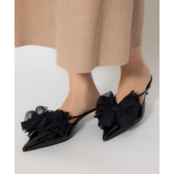 『タイムセール実施中』ZOZO問い合わせ番号:104369526ショップ:rienda，リエンダブランド:rienda，リエンダ商品名:Bigリボンチュールミュール 春服カテゴリ:シューズ>サンダルブランド品番:110JS755-09...