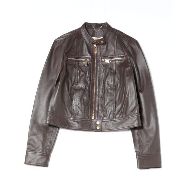 『セール実施中』ZOZO問い合わせ番号:104370381ショップ:MICHAEL KORS，マイケル・コースブランド:MICHAEL KORS，マイケルコース商品名:ジップ フロント レザー ジャケットカテゴリ:ジャケット/アウター&gt...