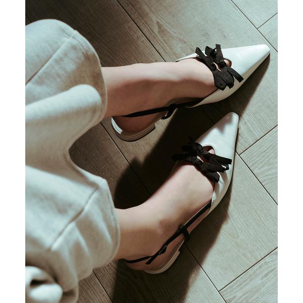 ZOZO問い合わせ番号:104382666ショップ:LE TALON，ルタロンブランド:LE TALON，ルタロン商品名:《WEB限定》Le decore / ル デコレ lady ribbon バックベルトカテゴリ:シューズ>その他...