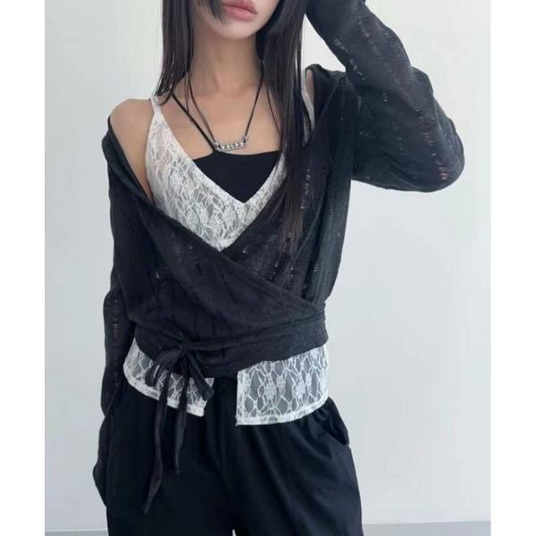 参考価格：6，820円発売時期：2024年08月コンディション：B（目立つ使用感なし）使用感が少ない、または気にならないアイテム袖口：毛玉参考商品名：【フード付き】カシュクールカーディガン参考品番：XSANR245019/Y243KW007...