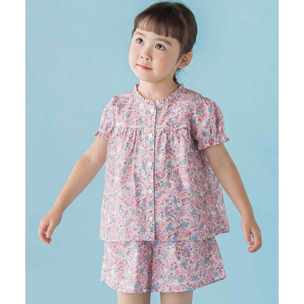 『タイムセール実施中』ZOZO問い合わせ番号:104406711ショップ:BEBE ONLINE STORE，ベベ オンラインストアブランド:BeBe Petits Pois Vert，ベベプチポワヴェール商品名:【店舗限定】花柄ブラウス＋...