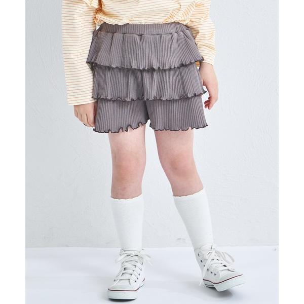 ZOZO問い合わせ番号:104406995ショップ:pairmanon，ペアマノンブランド:pairmanon，ペアマノン，coucou manon，ククゥ マノン商品名:【リブコットン100】ガールズ メローティアード テレコスカッツカテ...