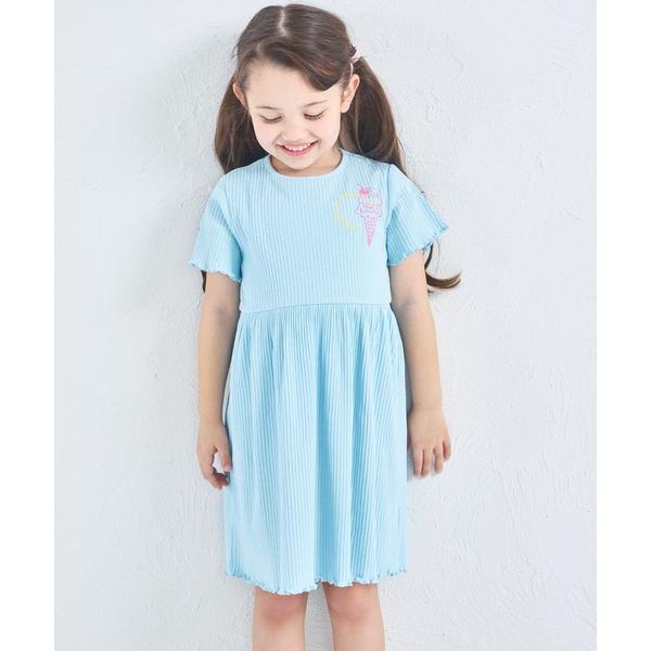 ZOZO問い合わせ番号:104406997ショップ:pairmanon，ペアマノンブランド:pairmanon，ペアマノン，coucou manon，ククゥ マノン商品名:【リブコットン100】ガールズ ワンポイント メローテレコワンピース...