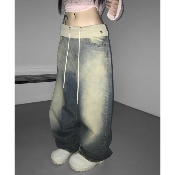 ZOZO問い合わせ番号:104407484ショップ:3rdSpring，サードスプリングブランド:THEAIRTOWN，ジエアタウン商品名:vintage desert folding wide ptカテゴリ:パンツ>デニムパンツブラ...