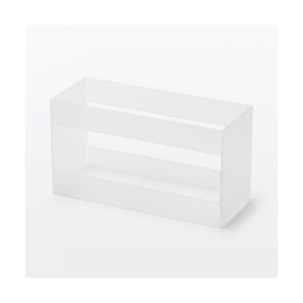 ZOZO問い合わせ番号:104407869ショップ:無印良品，ムジルシリョウヒンブランド:無印良品，ムジルシリョウヒン商品名:再生ポリプロピレン入りメイクボックス用ボトルスタンド　約１４５×８０×５５ｍｍカテゴリ:インテリア>収納グッ...