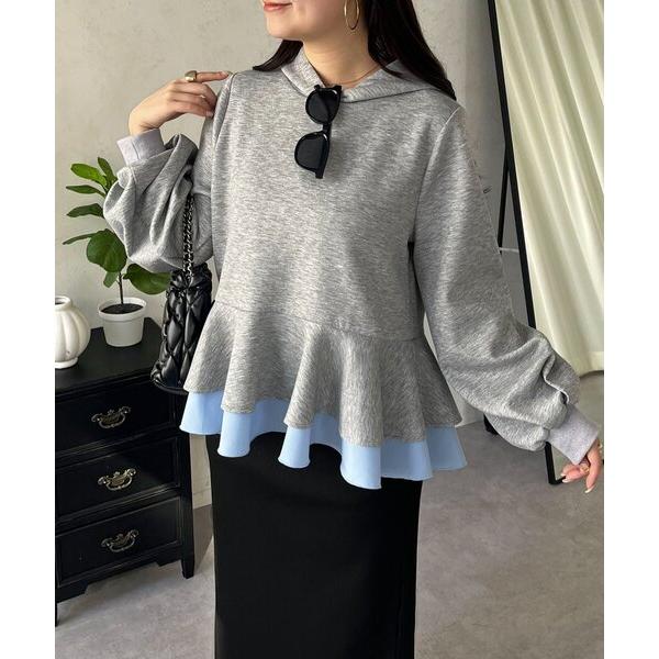 ZOZO問い合わせ番号:104407947ショップ:prose verse，プロズヴェールブランド:prose verse，プロズヴェール商品名:裾レイヤードフリルペプラムパーカーカテゴリ:トップス>パーカーブランド品番:PVZ106...