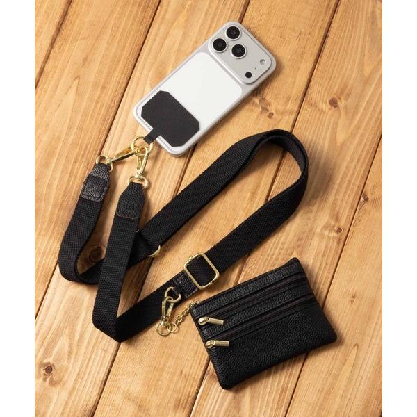 ZOZO問い合わせ番号:104407986ショップ:ABBEY MARKET，アビーマーケットブランド:emonique，エモニーク，ABBEY MARKET，アビーマーケット商品名:スマートフォン用ストラップ ミニポーチ付き　お財布 PU...