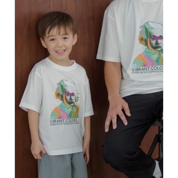 ZOZO問い合わせ番号:104408788ショップ:MAKE YOUR DAY，メイクユアデイブランド:MAKE YOUR DAY，メイクユアデイ商品名:アート×アインシュタイン半袖Tシャツ■80〜140cmカテゴリ:トップス>Tシャ...