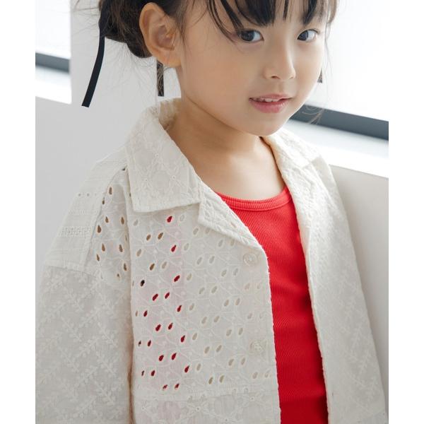 ZOZO問い合わせ番号:104408855ショップ:MAKE YOUR DAY，メイクユアデイブランド:MAKE YOUR DAY，メイクユアデイ商品名:パッチワークレース半袖シャツ■80〜140cmカテゴリ:トップス>シャツ/ブラウ...