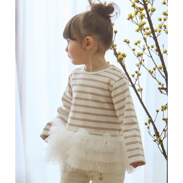 ZOZO問い合わせ番号:104444936ショップ:petit main，プティマインブランド:petit main，プティマイン商品名:【リンク】ボーダーペプラム長袖Tシャツカテゴリ:トップス>Tシャツ/カットソーブランド品番:96...