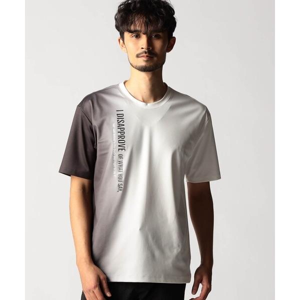 ZOZO問い合わせ番号:104445057ショップ:NICOLE，ニコルブランド:NICOLE CLUB FOR MEN，ニコルクラブフォーメン商品名:グラデーションストレッチポンチロゴTシャツカテゴリ:トップス>Tシャツ/カットソー...